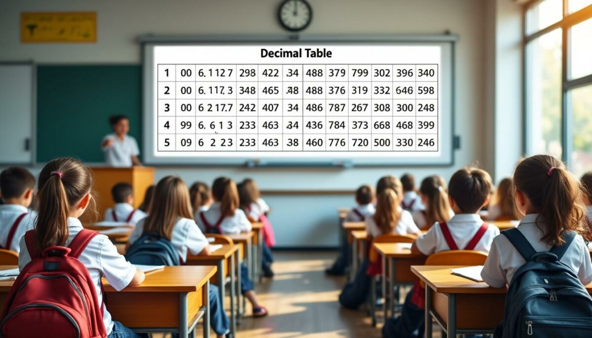 Un tableau decimal à imprimer : votre allié pour maîtriser les chiffres