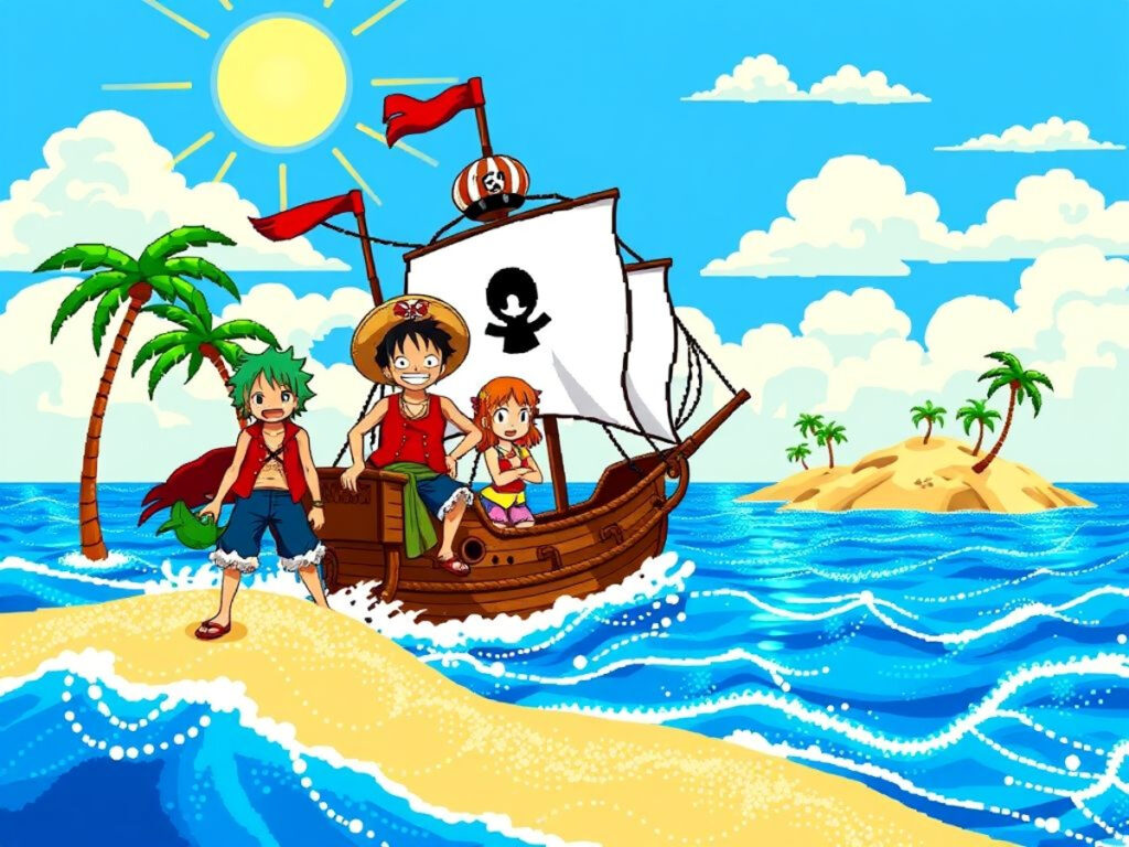 5 artistes à suivre pour leurs incroyables créations de One Piece pixel art